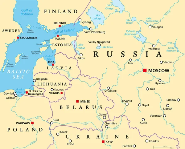 Kaliningrad region map Vector Art Stock Images | Depositphotos