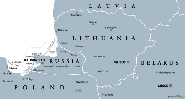 Kaliningrad region map Vector Art Stock Images | Depositphotos