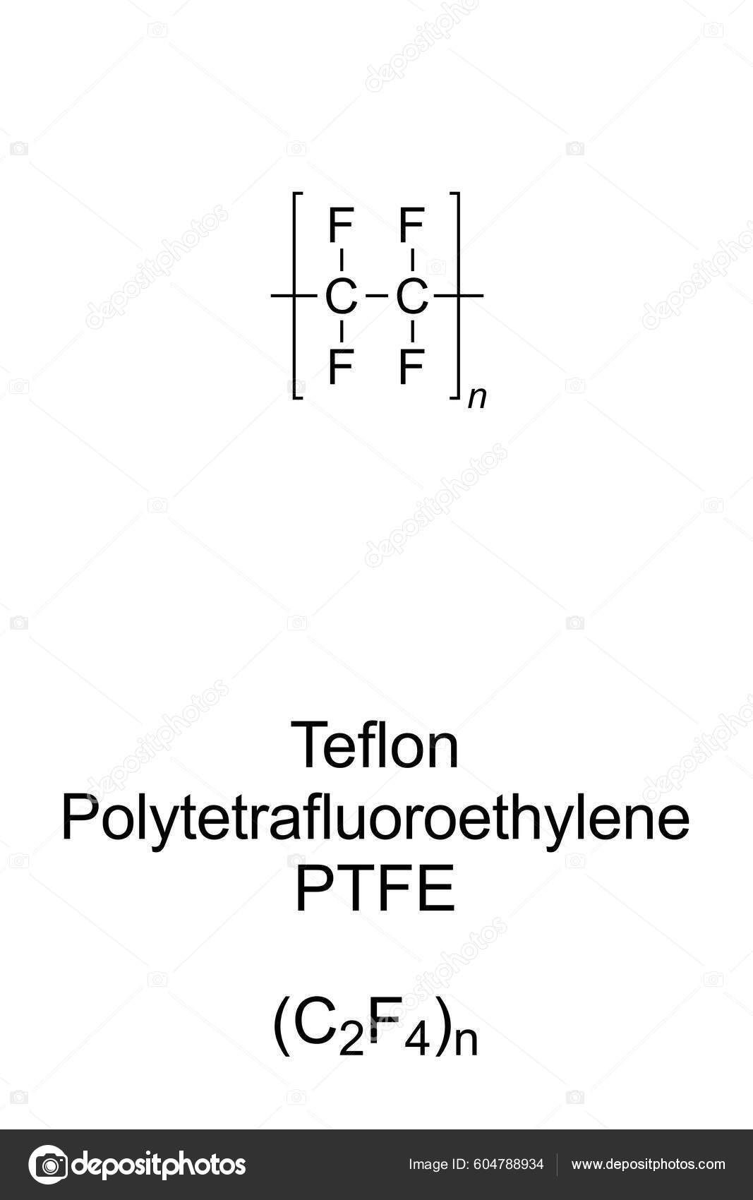 Teflon Ptfe Polytetrafluoroethylene Chemical Formula Structure ...