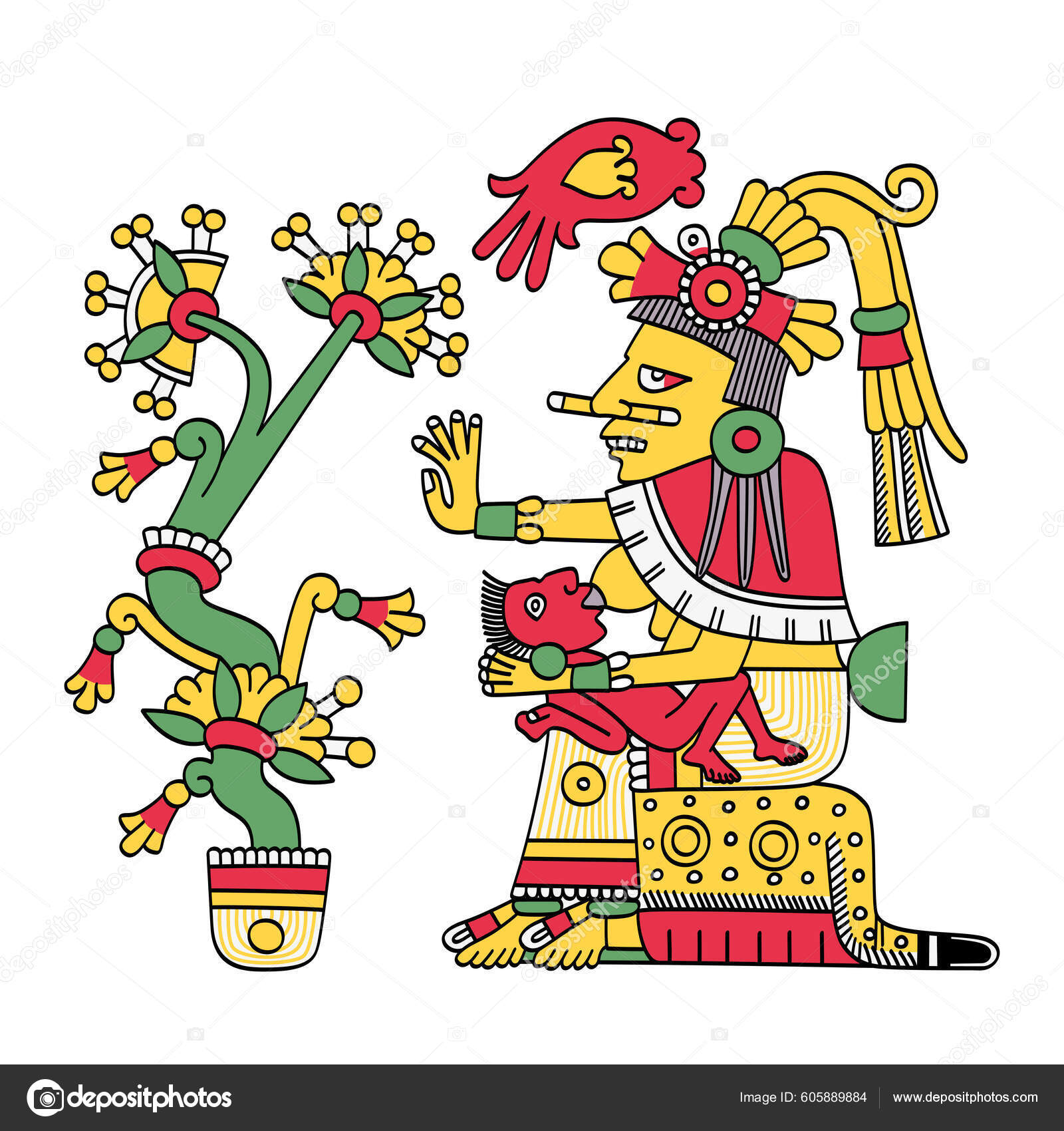Chalchiuhtlicue Aztec Goddess Water Rivers Seas Streams Storms Baptism ...