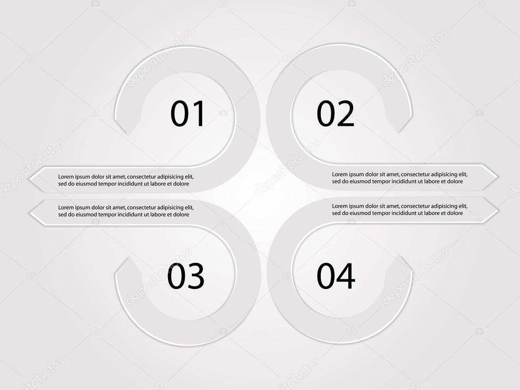 Infographics rounded arrows Stock Vector by ©alexdndz 27507753