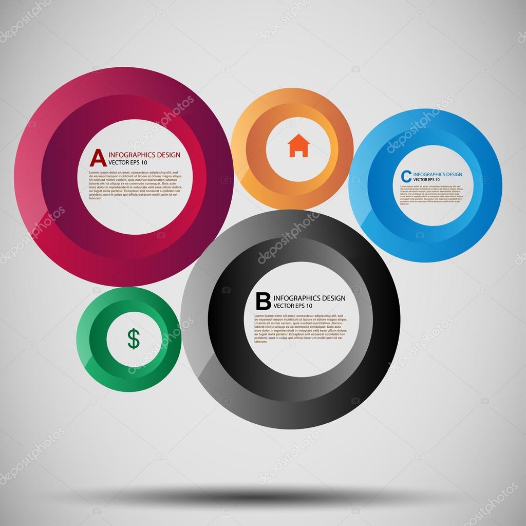 Infographics circle steps — Stock Vector © alexdndz #31837433