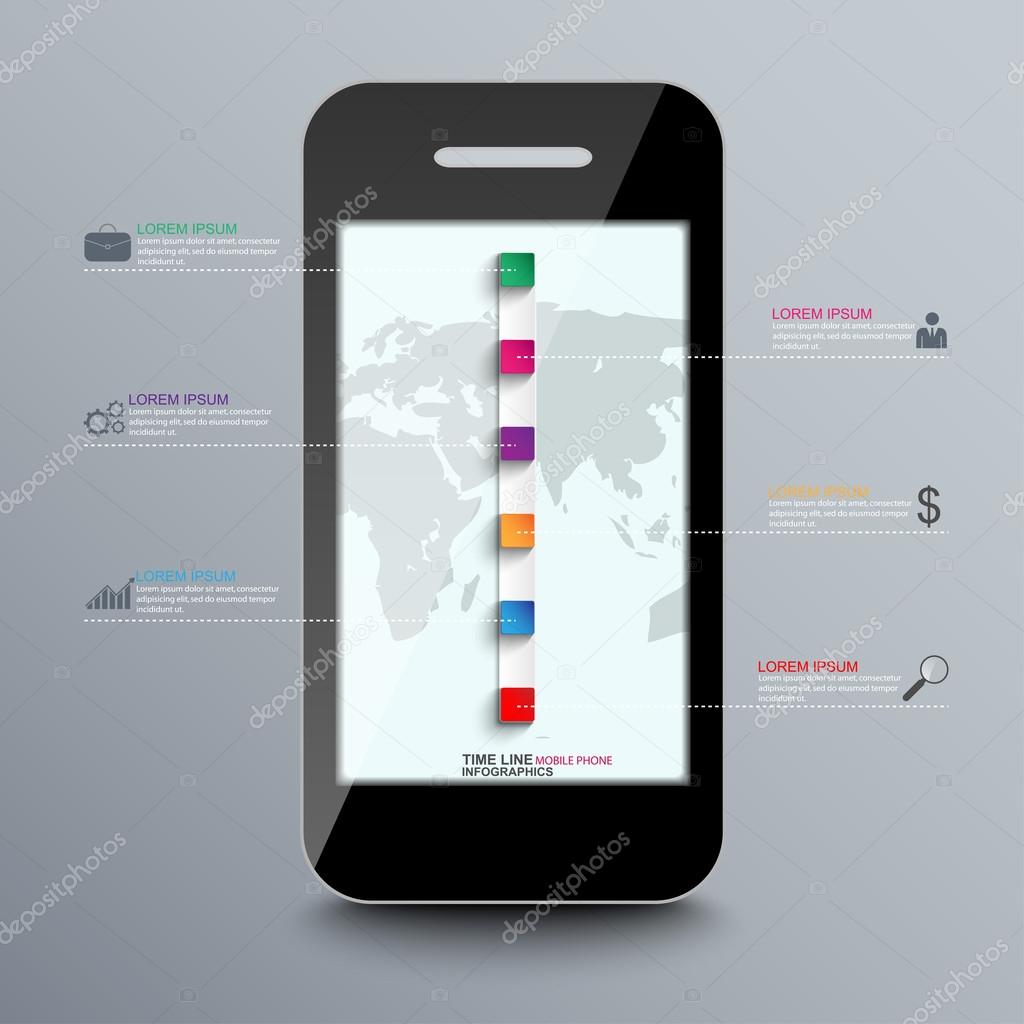 Mobile phone timeline Stock Vector Image by ©alexdndz #45957705