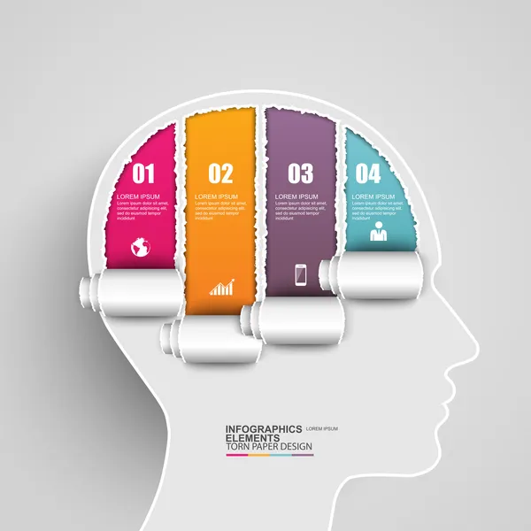Infographics brainstorming vector flat design template — Stock Vector ...