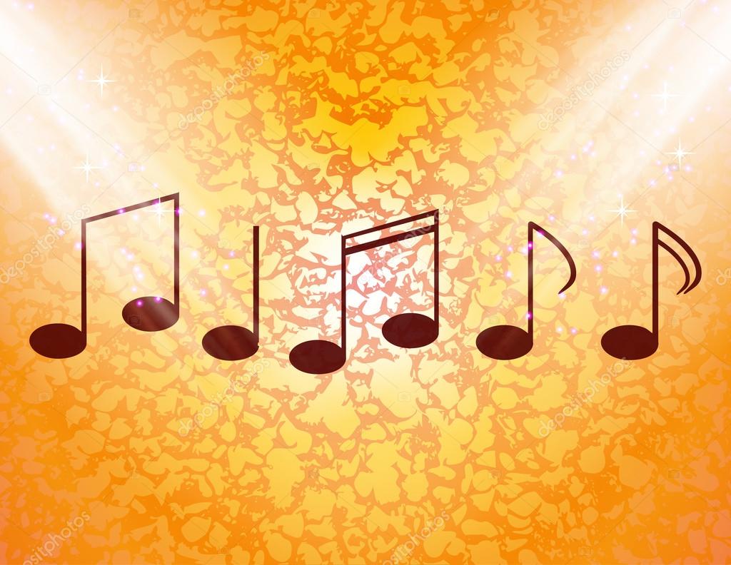 Music notes on staves with abstract background — Stock Photo © Logvinyk ...