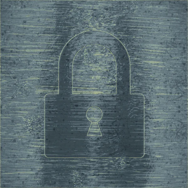 padlock. Flat modern web button and space for your text. - Stock Image ...