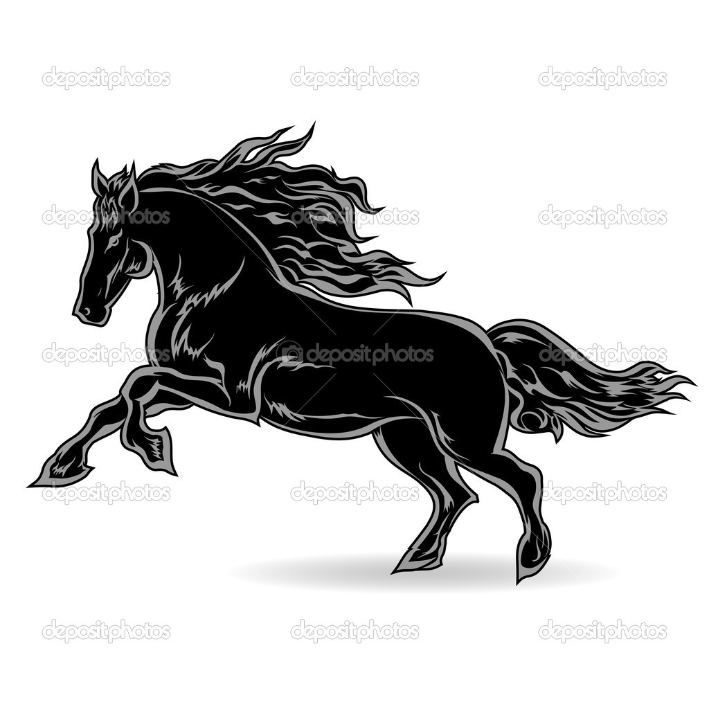 Black Horse Stock Vector by ©marymyyr 29987297