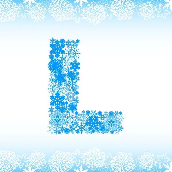Winter Christmas snowflake alphabet, letter E — Stock Photo © xload ...