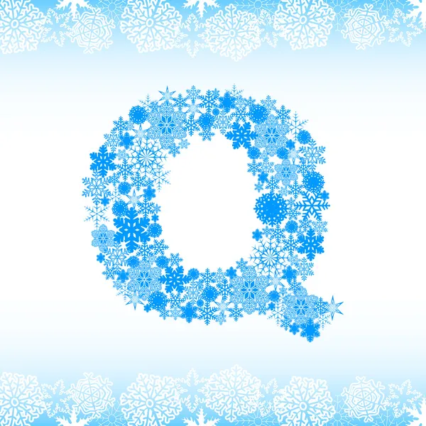 Winter decorations. Snow alphabet. Letters made of snowflakes. Stock ...