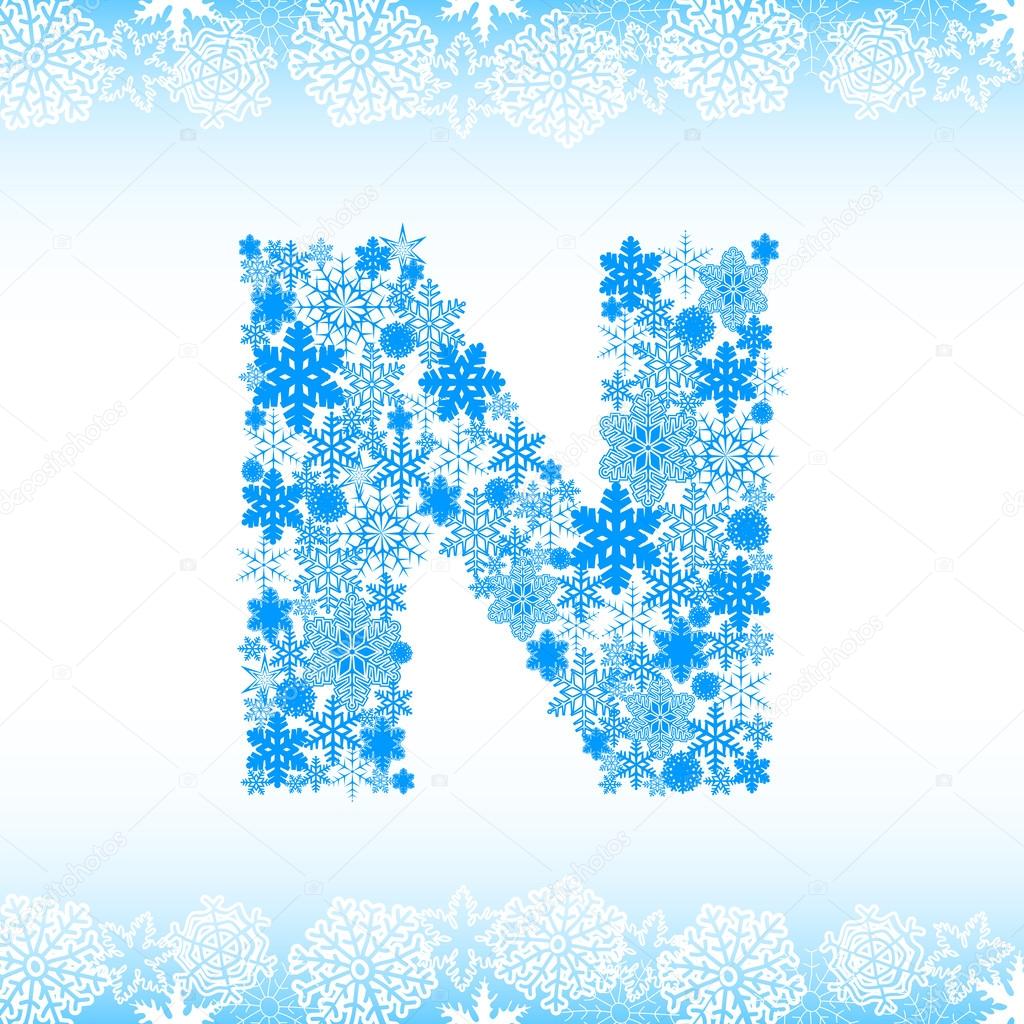 Snow alphabet. Letters from snowflakes Stock Vector Image by ©marymyyr ...