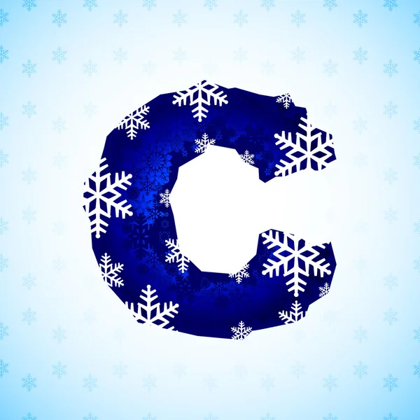 Winter decorations. Snow alphabet. Letters made of snowflakes. ⬇ Vector ...