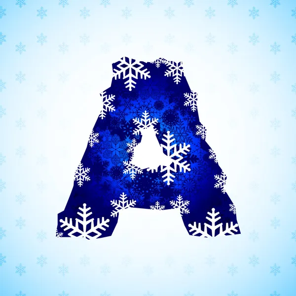 Winter decorations. Snow alphabet. Letters made of snowflakes. ⬇ Vector ...