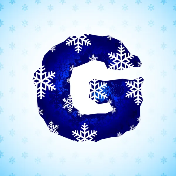 Winter decorations. Snow alphabet. Letters made of snowflakes. Stock ...