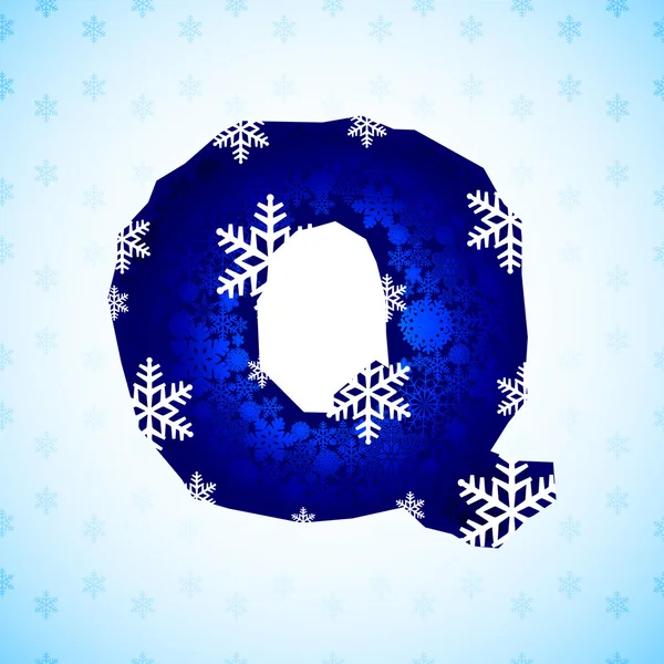 Winter decorations. Snow alphabet. Letters made of snowflakes. ⬇ Vector ...