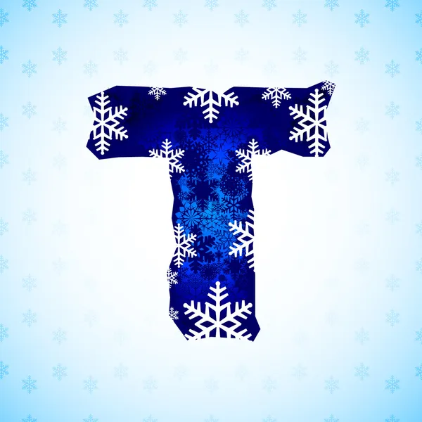 Winter decorations. Snow alphabet. Letters made of snowflakes. — Stock ...