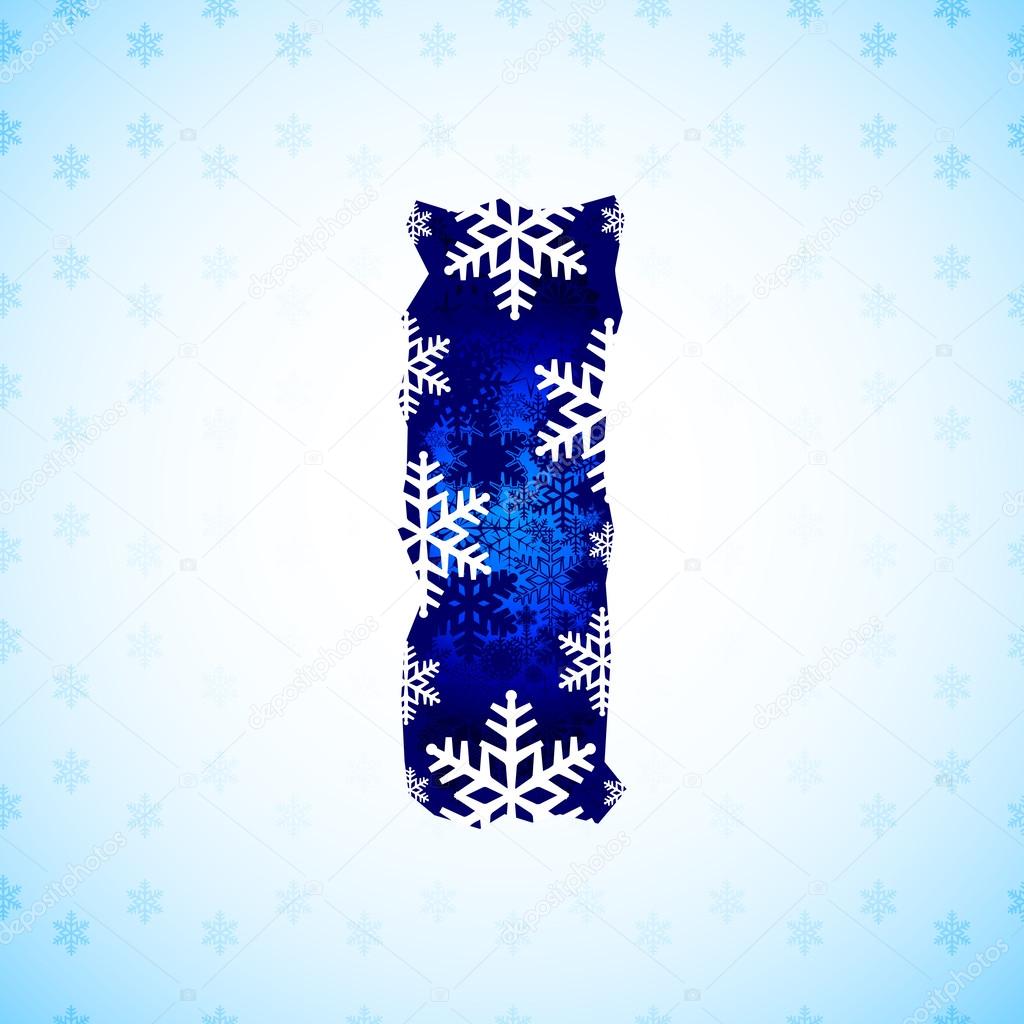 Winter decorations. Snow alphabet. Letters made of snowflakes. Stock ...