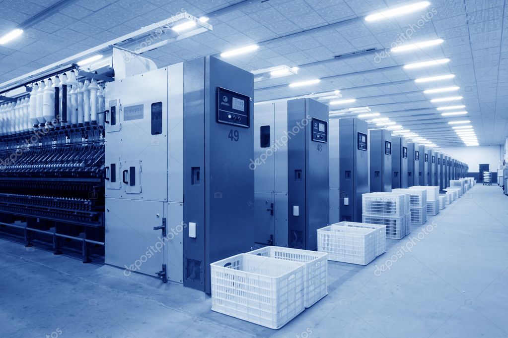 Spinning plant machinery and equipment — Stock Photo © junrong #32161543