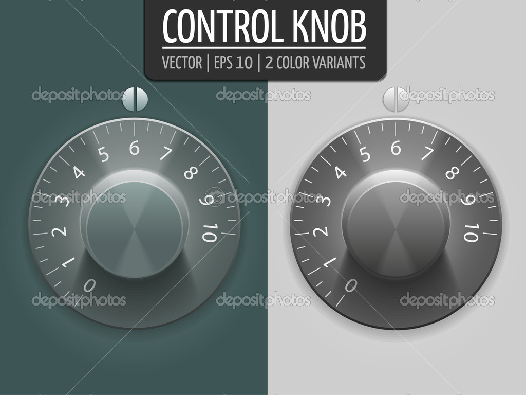 Volume control knobs, vector illustration — Stock Vector © GarryKillian ...