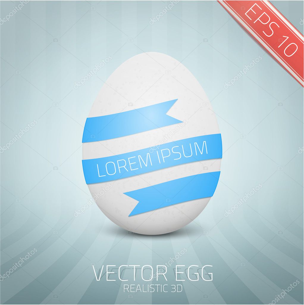 Vector realistic white egg. Stock Vector Image by ©GarryKillian_ #47072381