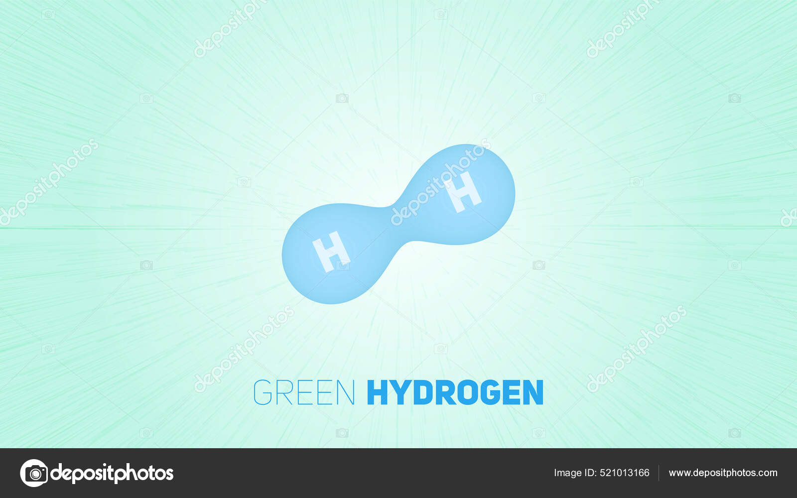 H2 hydrogen symbol over a blast of energy. Green hydrogen energy ...
