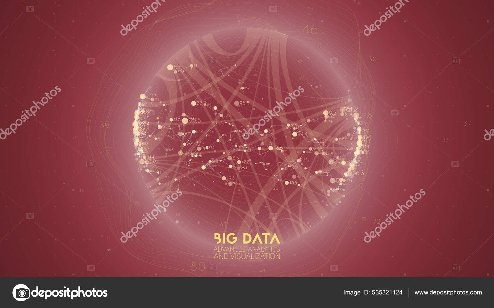Big data visualization. Futuristic infographic. Information aesthetic ...