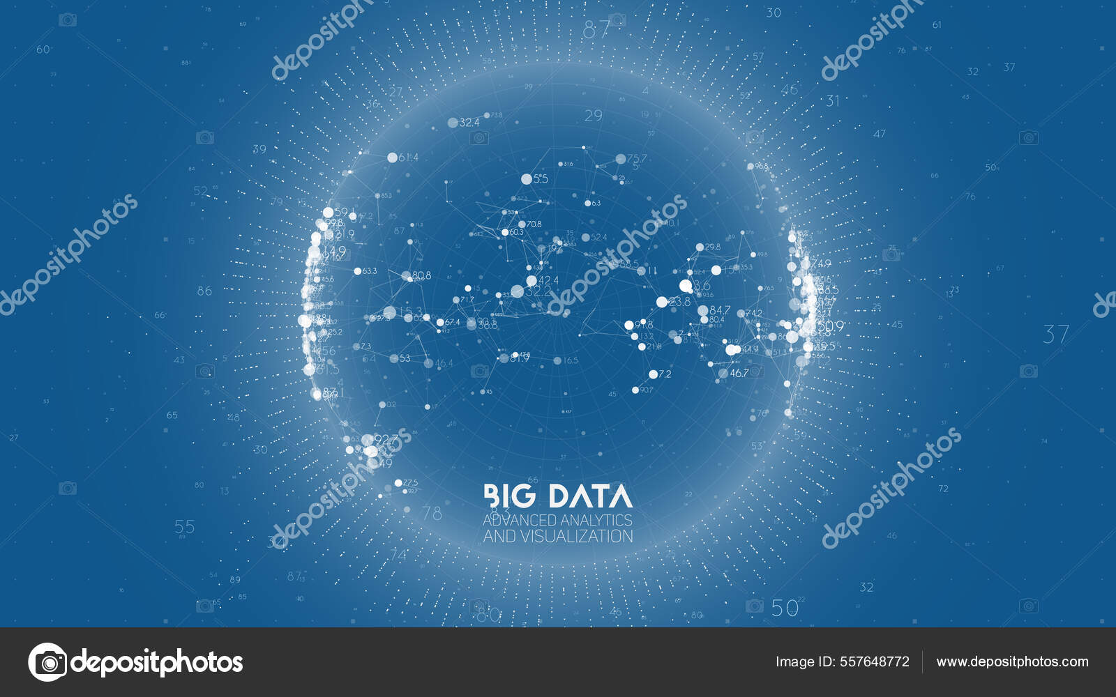 Big data visualization. Futuristic infographic. Information aesthetic ...