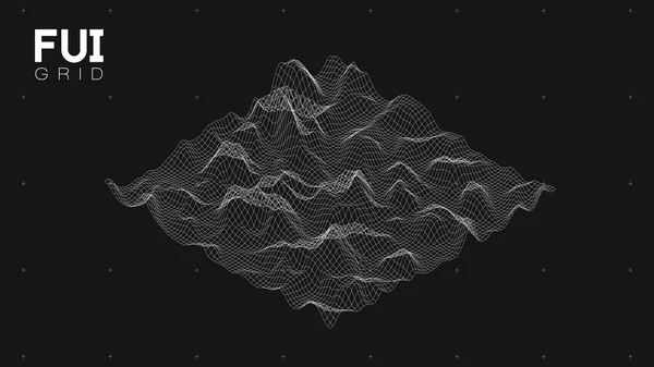 Fui Gui Vector Landscape Scan Grid Abstract Futuristic Background Sci ...