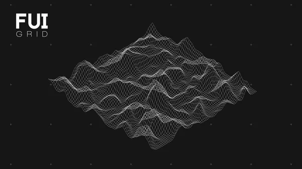 Fui Gui Vector Landscape Scan Grid Abstract Futuristic Background Sci ...