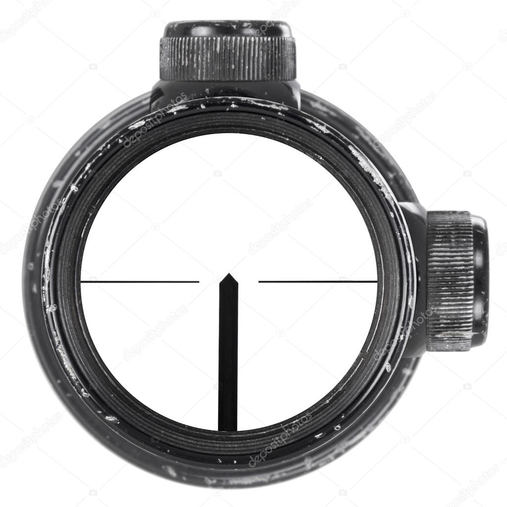 Looking through used rifle scope with German reticle, three clipping ...
