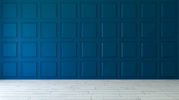 Paneles de pared decorativos cuadrados azules con parquet de madera ...