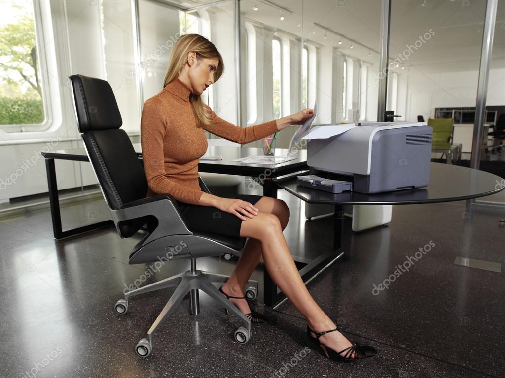 Woman with copy machine ssr — Stock Photo © toocan #41513019