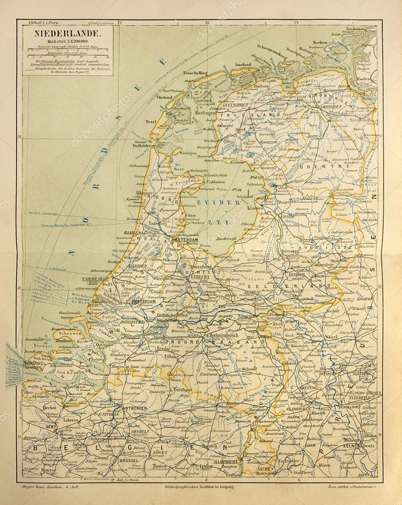 Old map of Netherlands — Stock Photo © V_Nikitenko #42863777