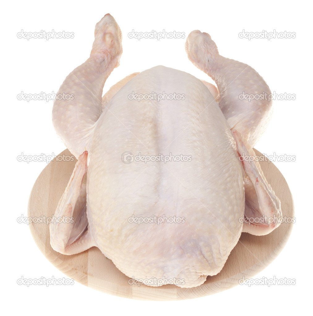Frango cru em branco — Fotografias de Stock © gkrphoto #27613301