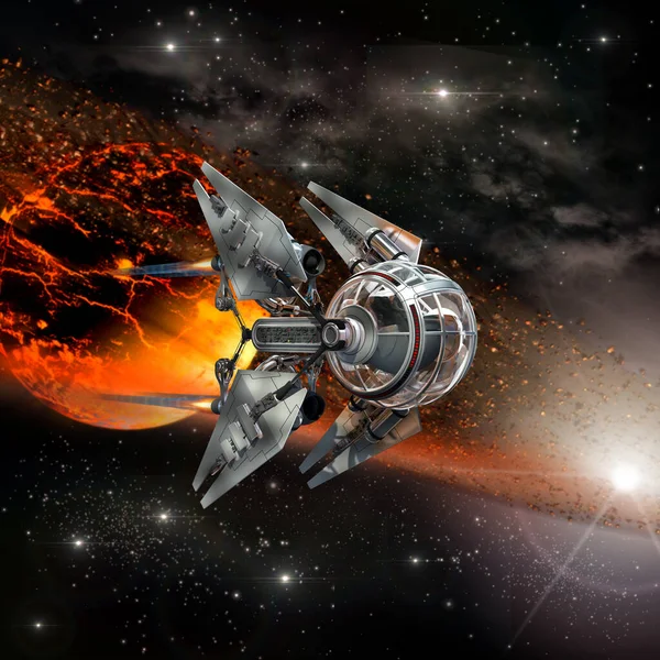 Space Ship Blowing Up