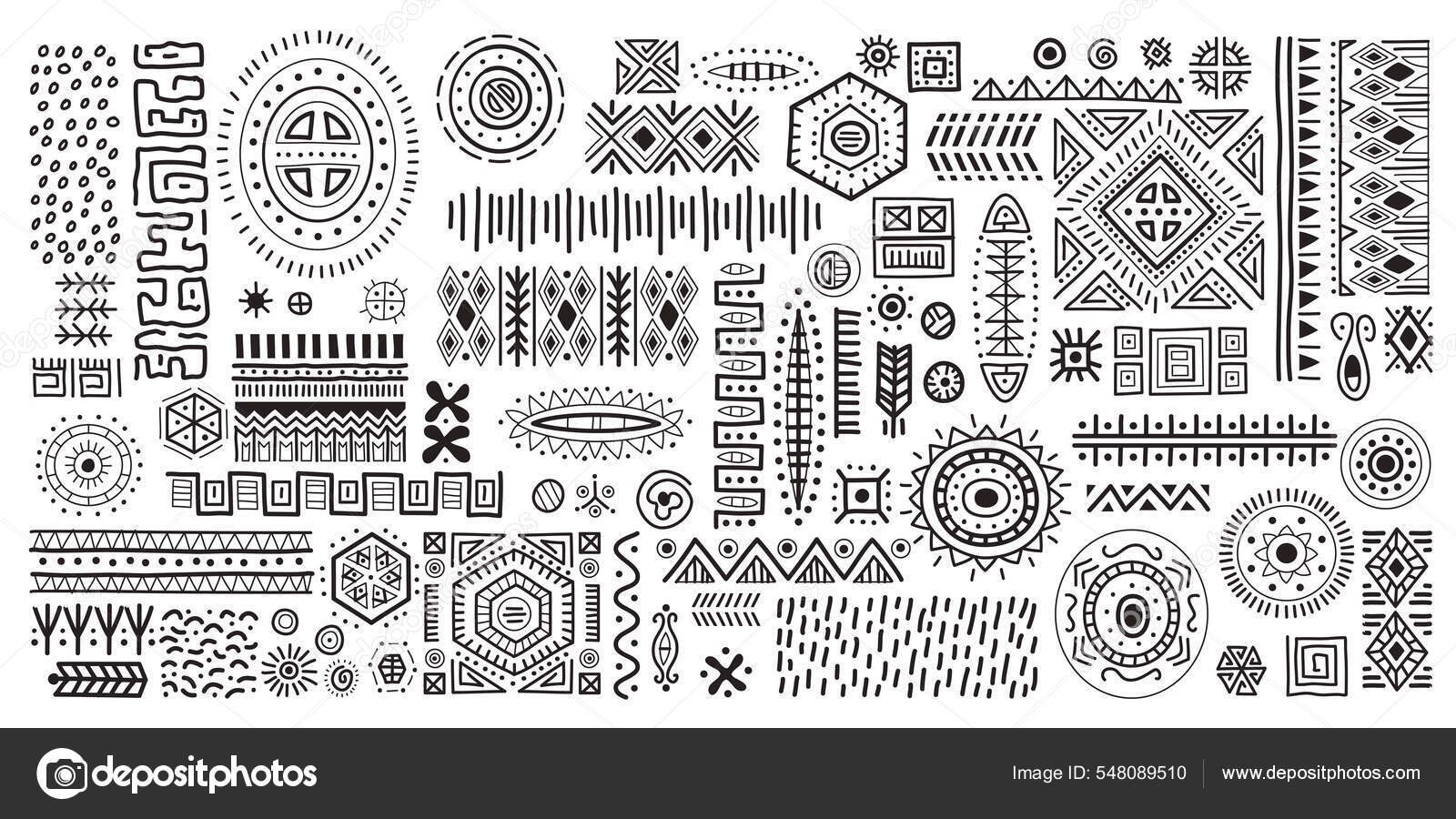 African Tribal Art Black And White
