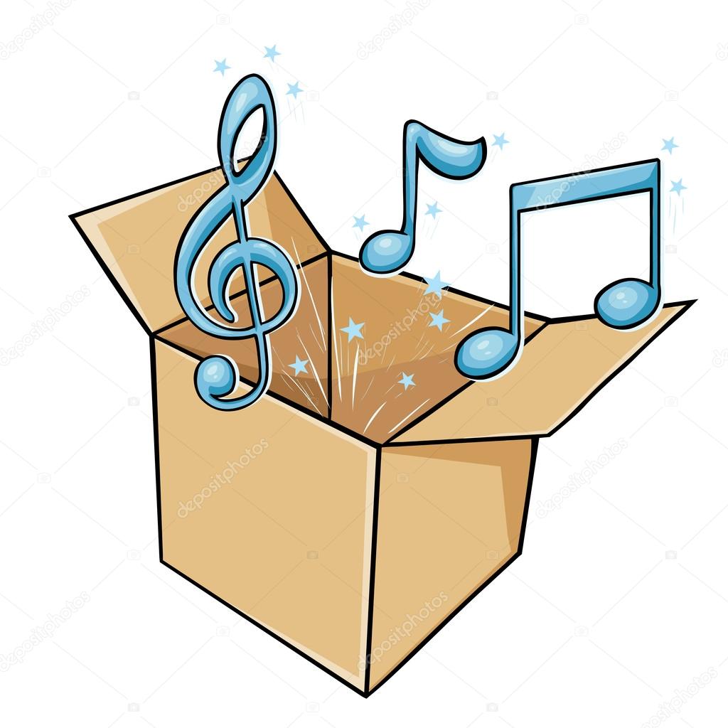 Vector cartoon box with music Stock Vector Image by ©nikiteev #37729605