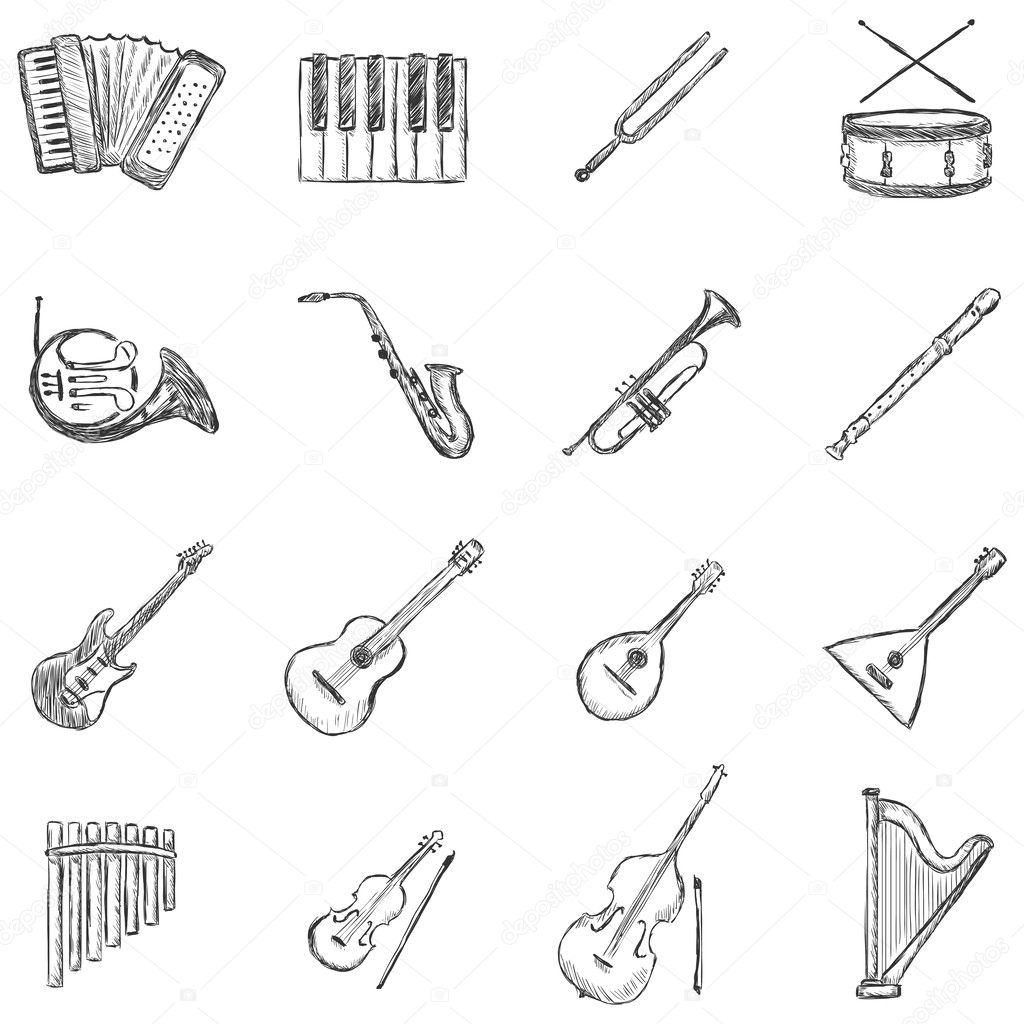 Orchestra Instruments Drawing | lupon.gov.ph