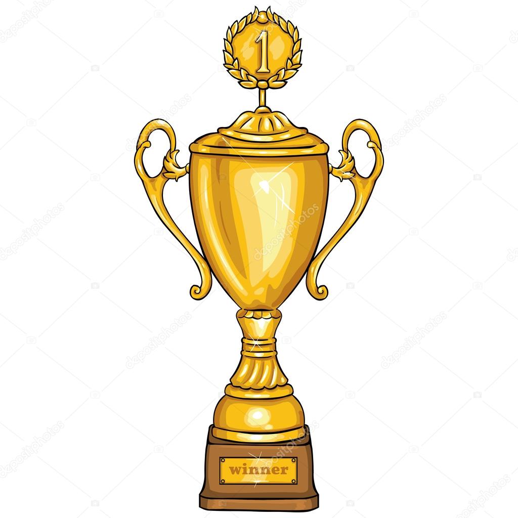 Vector cartoon gouden beker — Stockvector © nikiteev #42103457