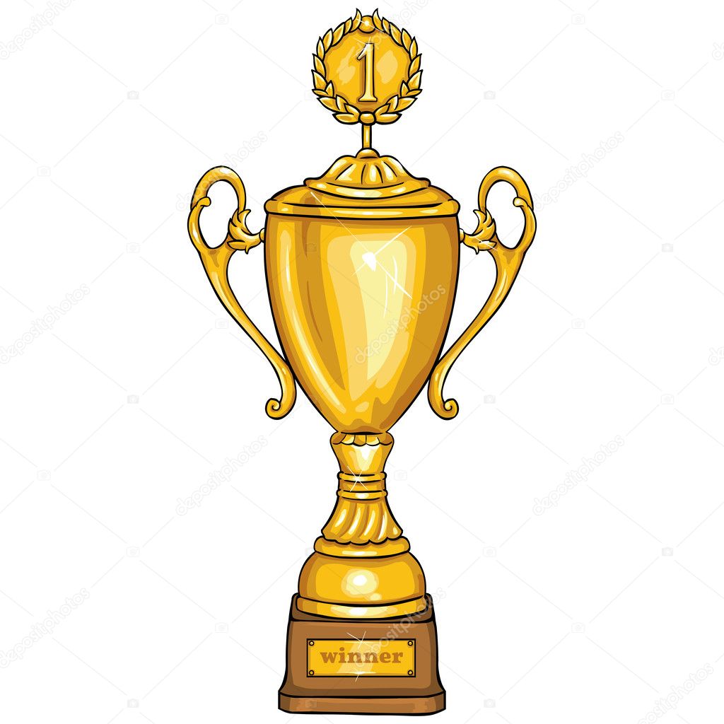 vector cartoon gouden beker — Stockvector © nikiteev #42103457