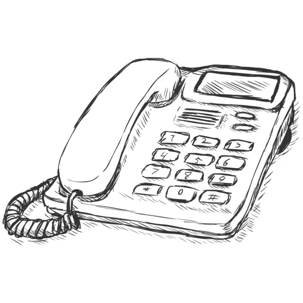 cartoon landline phone — Stock Vector © insima #87337128