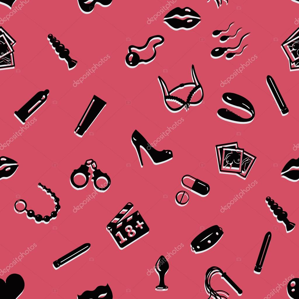 Seamless Sex Shop Pattern Stock Vector Image By ©nikiteev 47586001