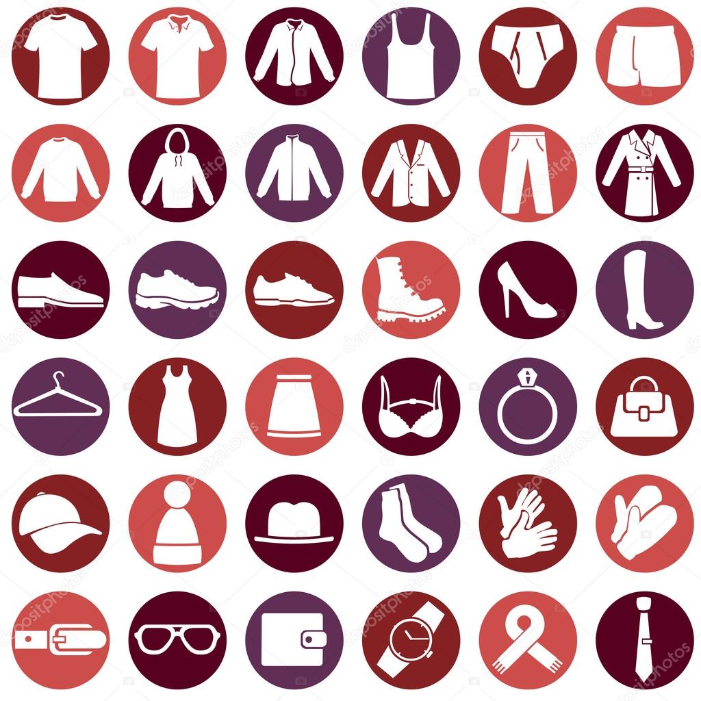 Vector Set of Wear Icons Stock Vector Image by ©nikiteev #47861643
