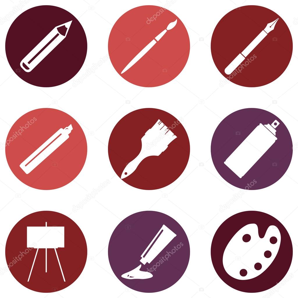 Art Icons Stock Vector by ©nikiteev 49252471