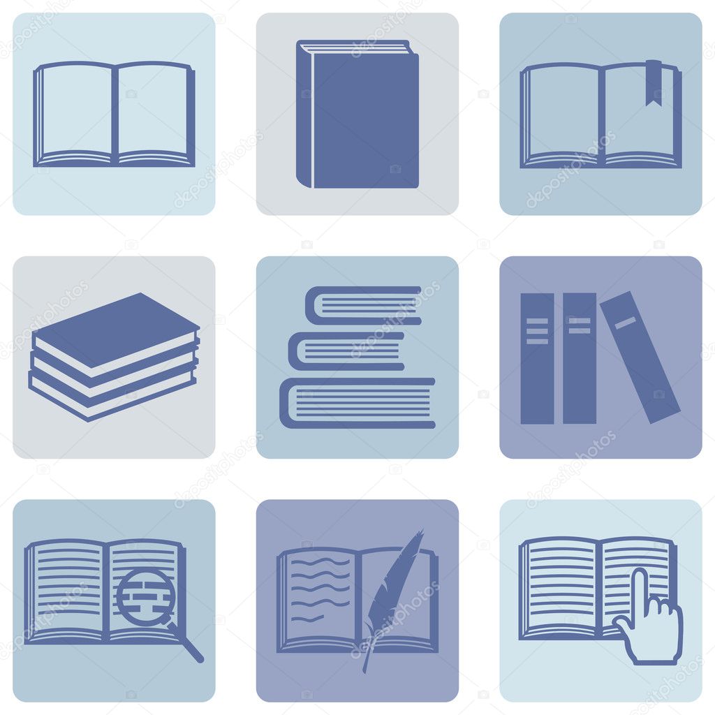 Books Icons Stock Vector by ©nikiteev 49253365