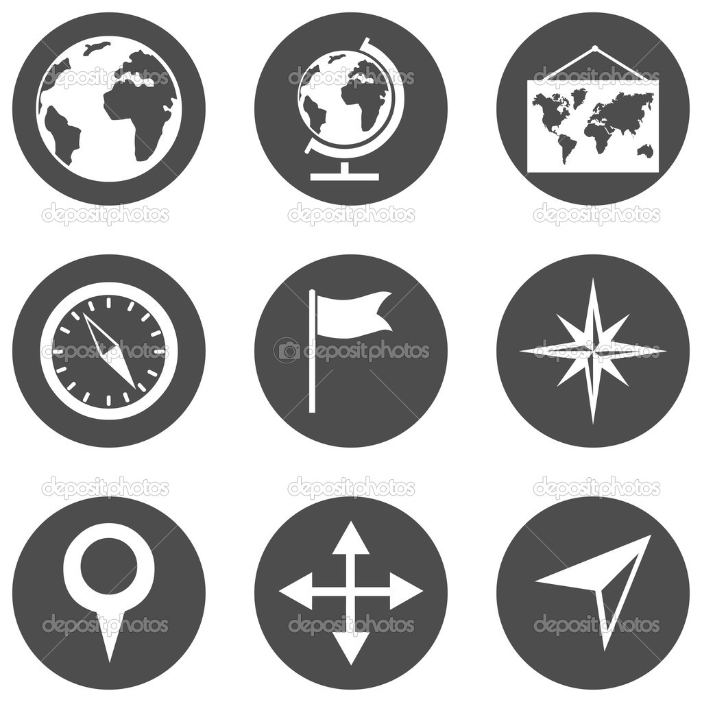 Geography Icons Stock Vector Image by ©nikiteev #49254395