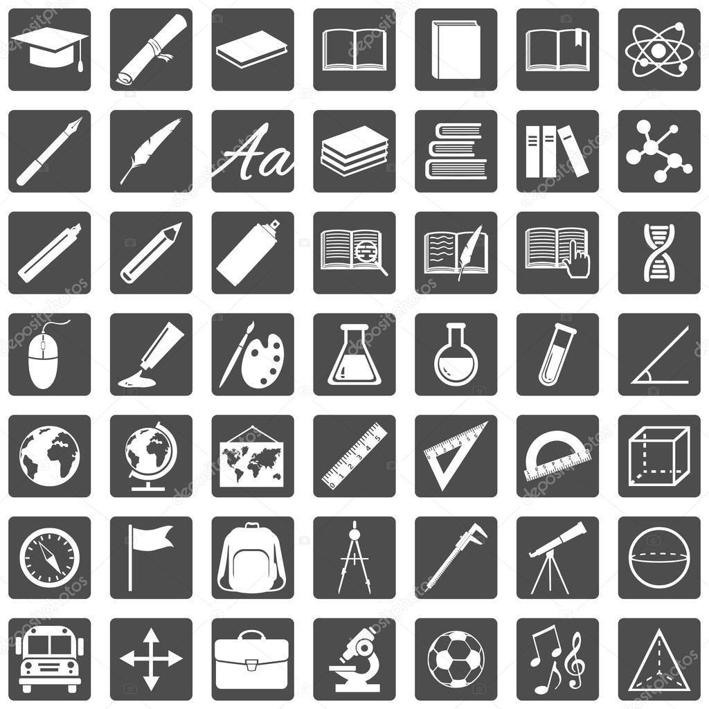 Education Icons Stock Vector by ©nikiteev 49254821