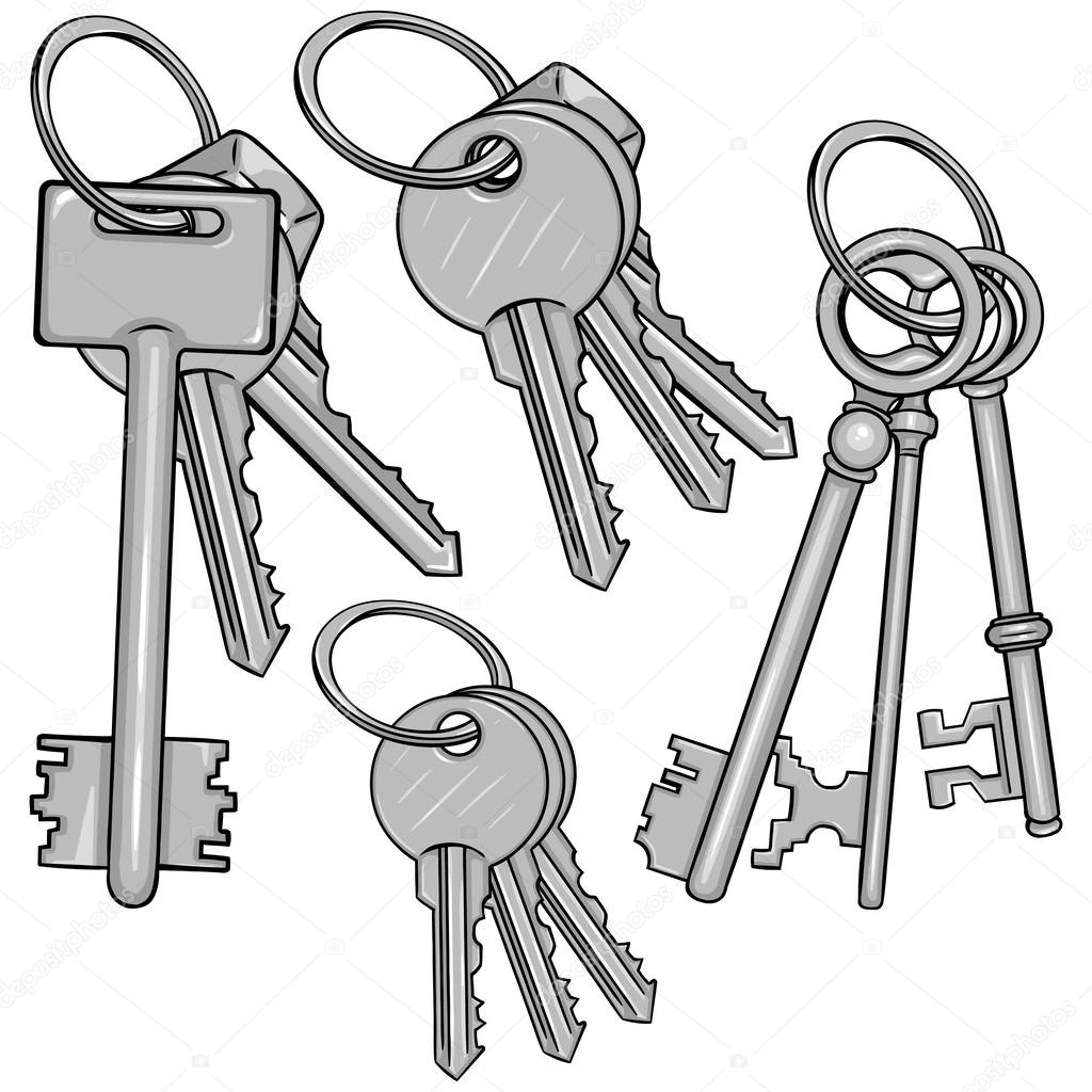 Cartoon Bunches of Keys Stock Vector Image by ©nikiteev #51287043
