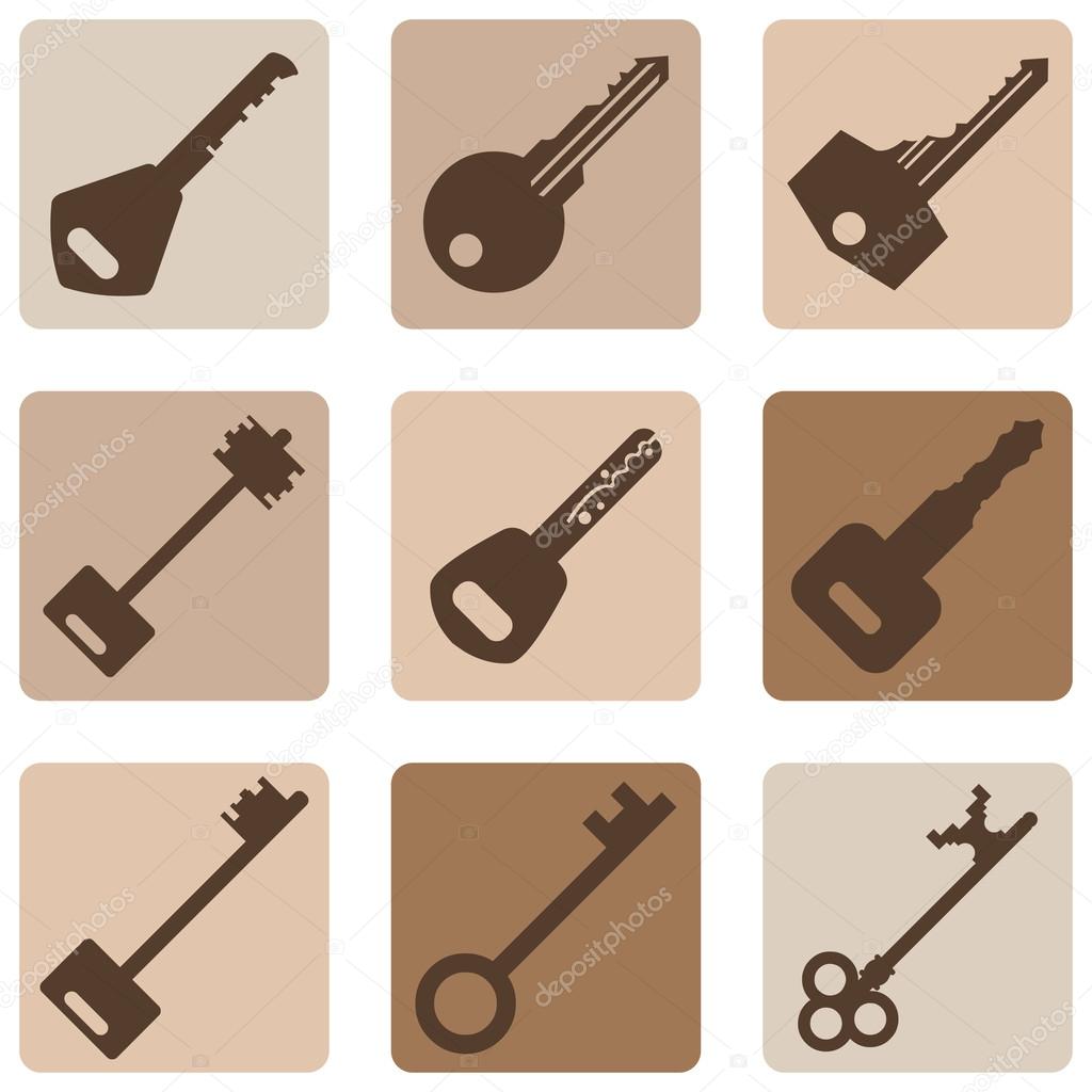 Iconos de claves Vector de stock por ©nikiteev 51377323