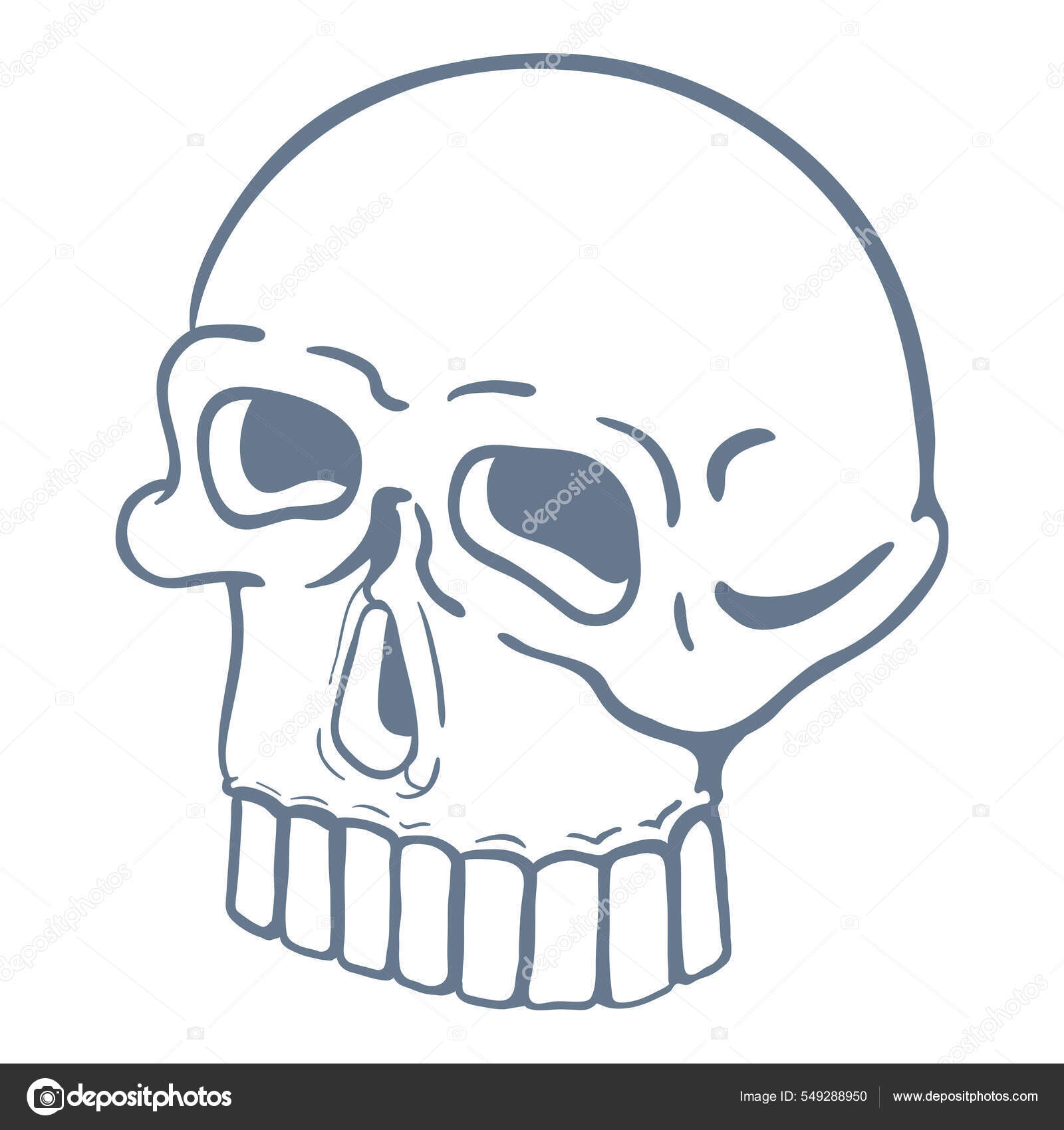 Stylized Skull Vector Outline Illustrations White Background Stock Vector Image by ©nikiteev ...