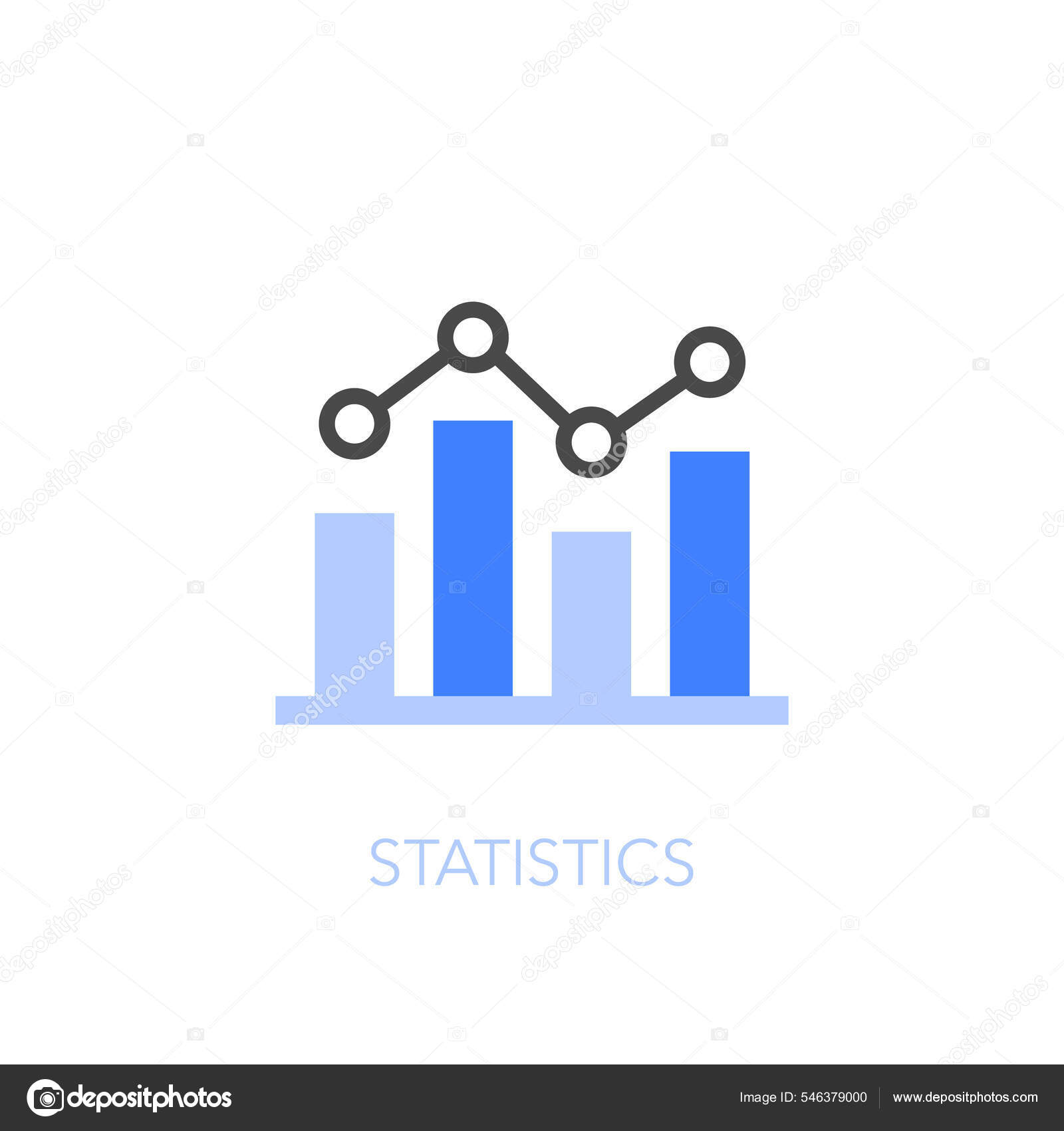 Símbolo Estatística Com Gráfico Estilizado Simples Fácil Usar Para Seu ...